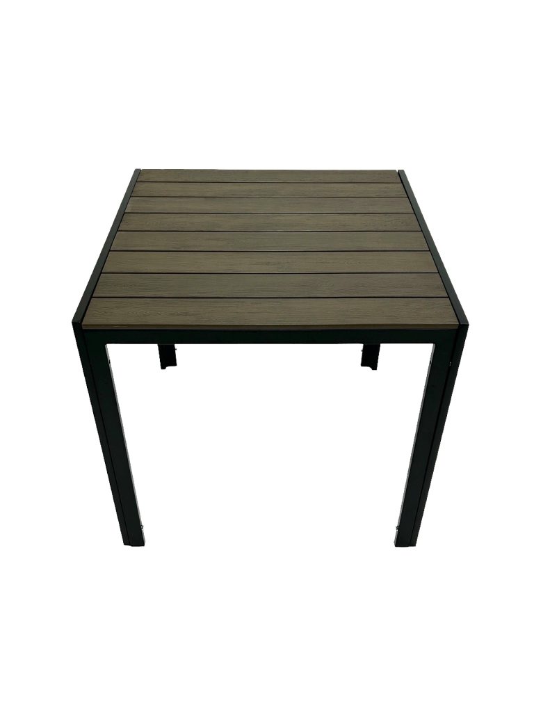 80cm Square Brown Garden Table - BE Furniture Sales