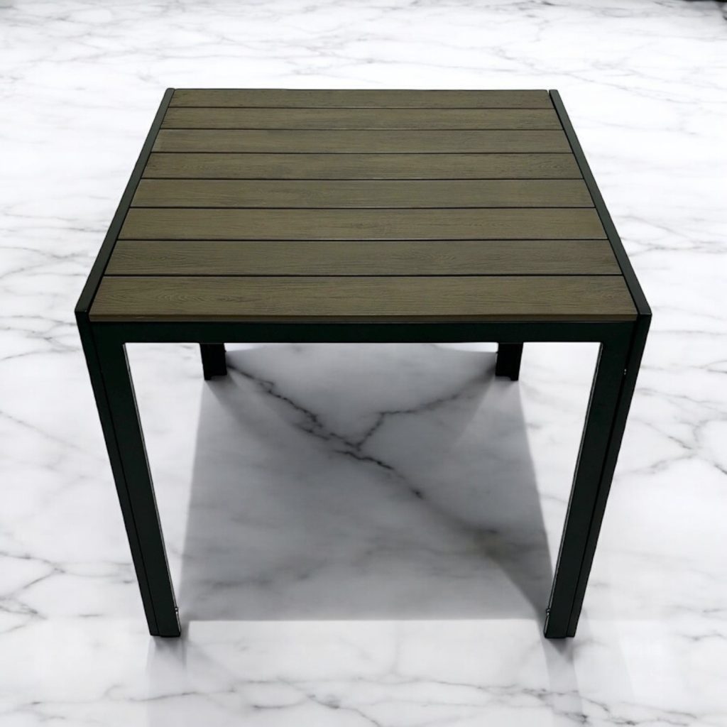 80cm Square Brown Garden Table - BE Furniture Sales