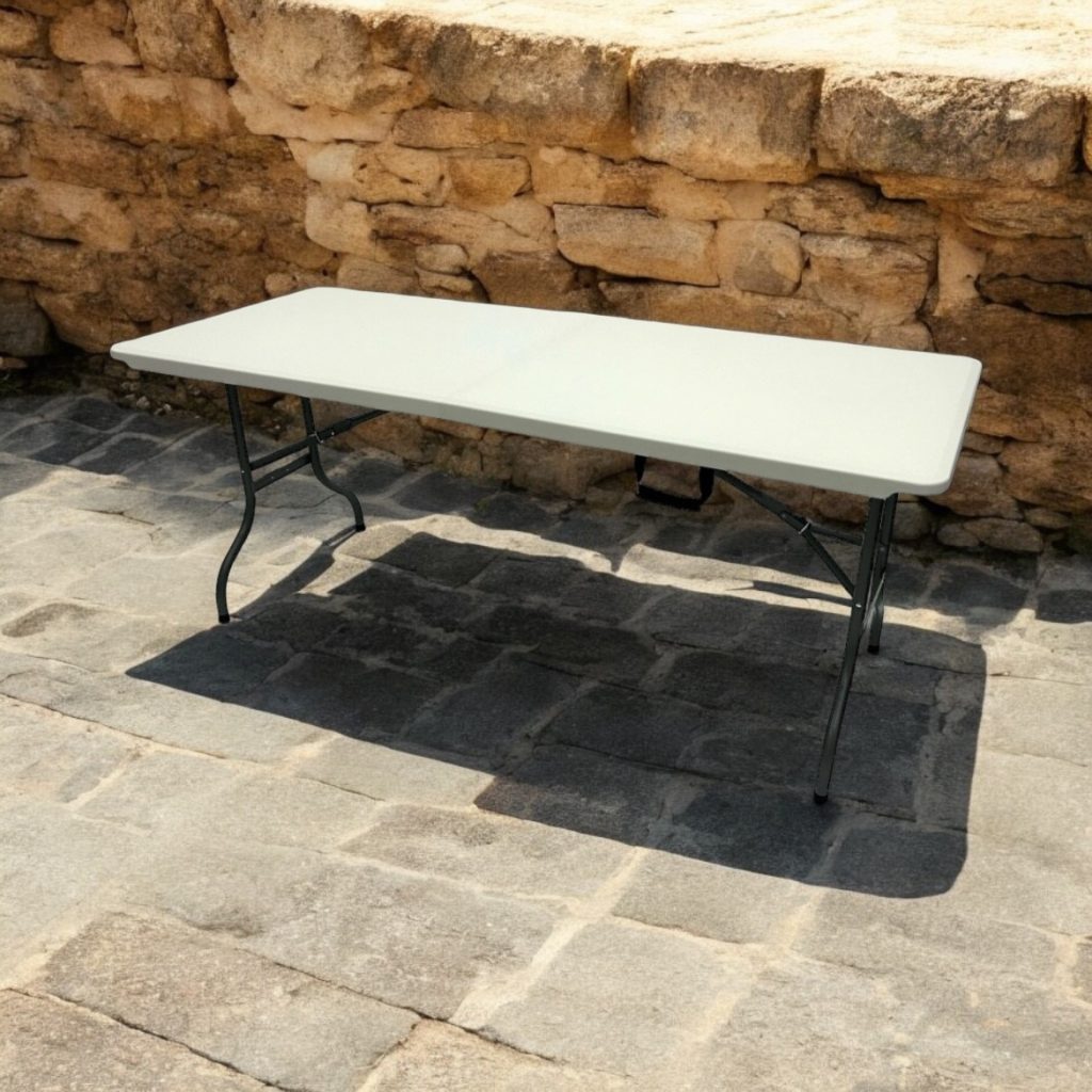6ft Folding Plastic Table - Fold in Half Tables - BE Furniture Sales
