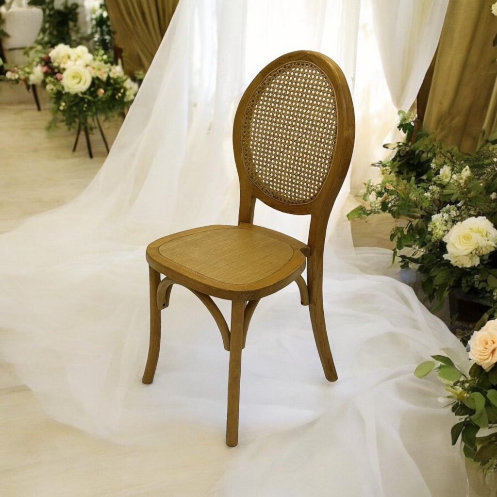 Cane Back Wooden Chairs - Event Venues - BE Furniture Sales
