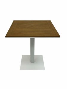 Square Pedestal Bistro Table - White Frame - BE Furniture Sales