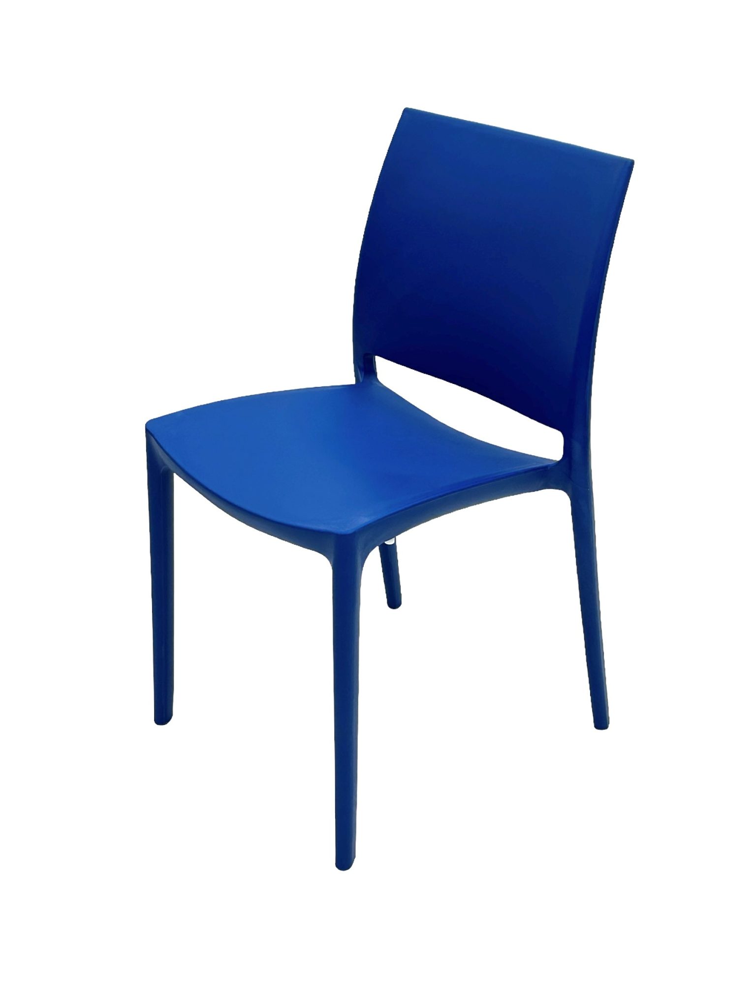Blue Plastic Stacking Chairs - Cafe's or Home - BE Furniture Sales