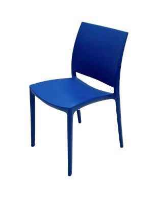 Blue Plastic Stacking Chairs - Cafe's or Home - BE Furniture Sales