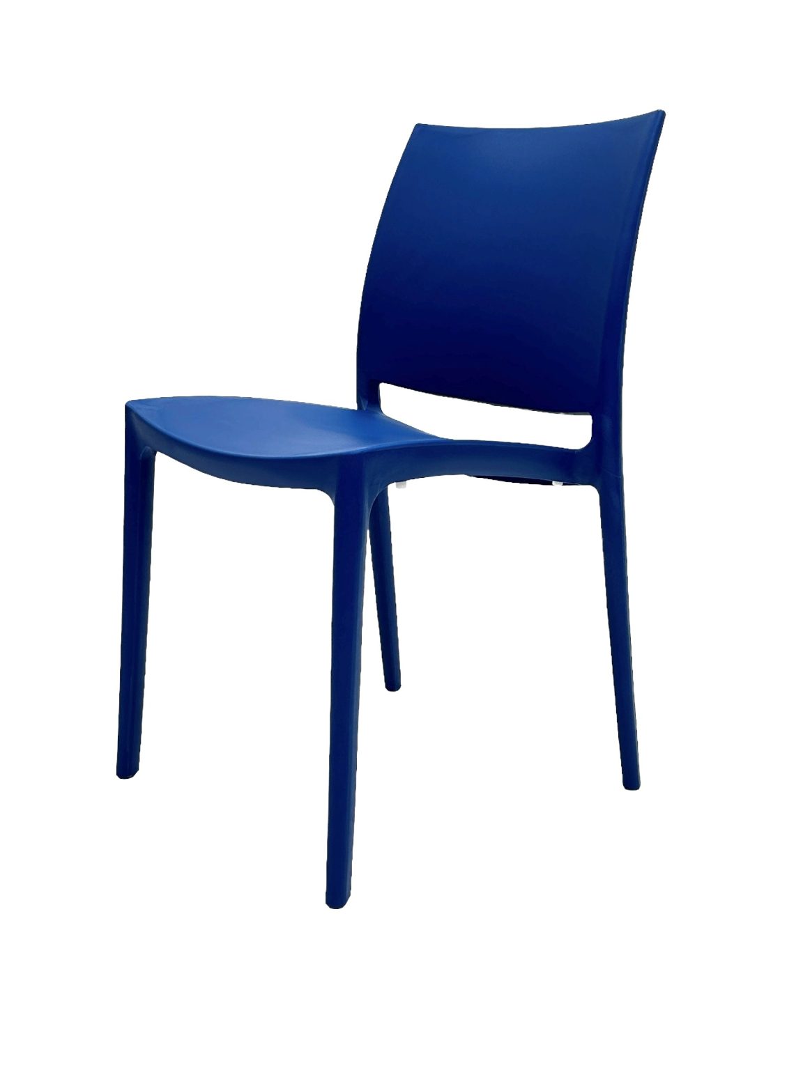Blue Plastic Stacking Chairs - Cafe's or Home - BE Furniture Sales