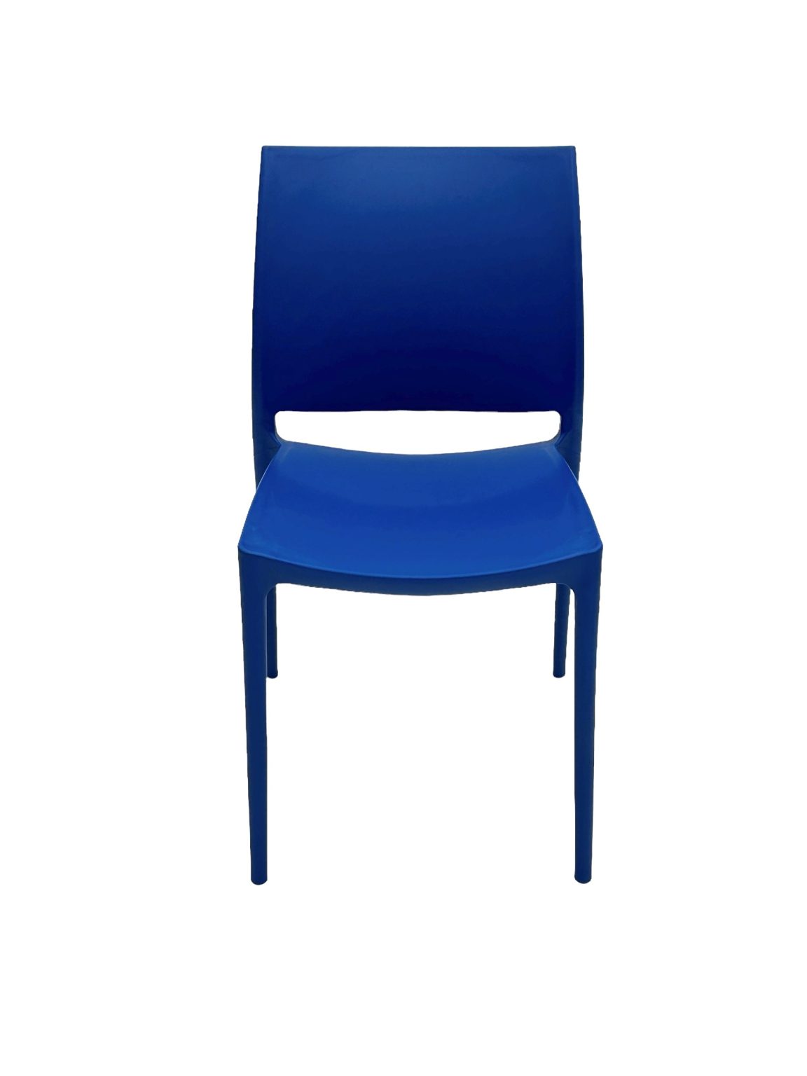 Blue Plastic Stacking Chairs - Cafe's or Home - BE Furniture Sales