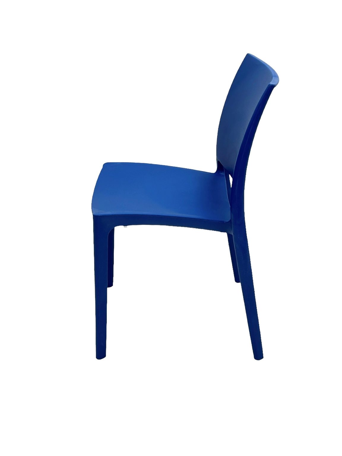 Blue Plastic Stacking Chairs - Cafe's or Home - BE Furniture Sales