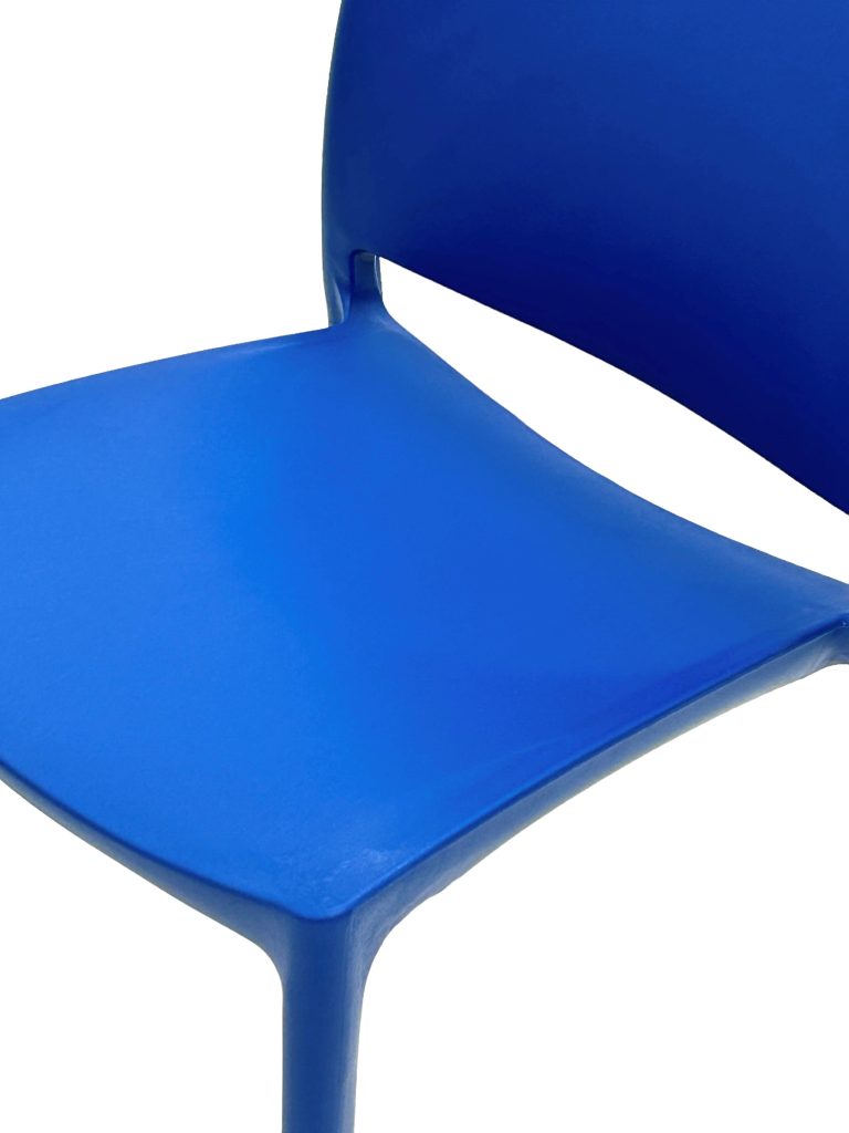 Blue Plastic Stacking Chairs - Cafe's or Home - BE Furniture Sales