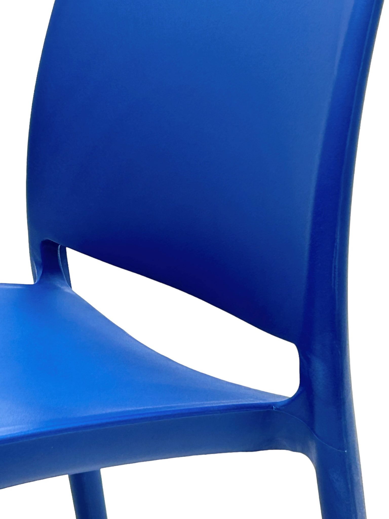 Blue Plastic Stacking Chairs - Cafe's or Home - BE Furniture Sales