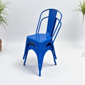 Blue Tolix Style Chairs - Cafe's, Bistros - BE Furniture Sales