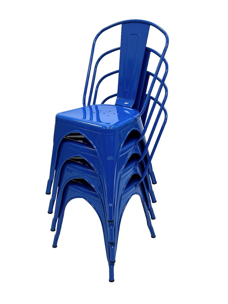 Blue Tolix Style Chairs - Cafe's, Bistros - BE Furniture Sales