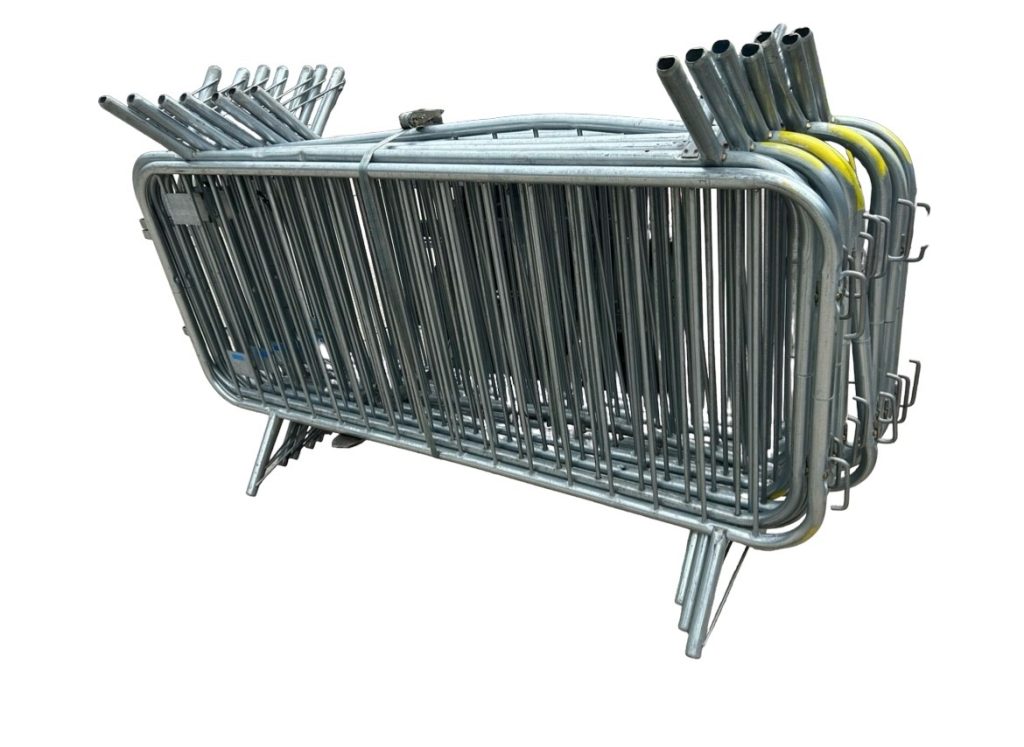 2.3M Metal Crowd Barriers - Ex Hire - BE Furniture Sales