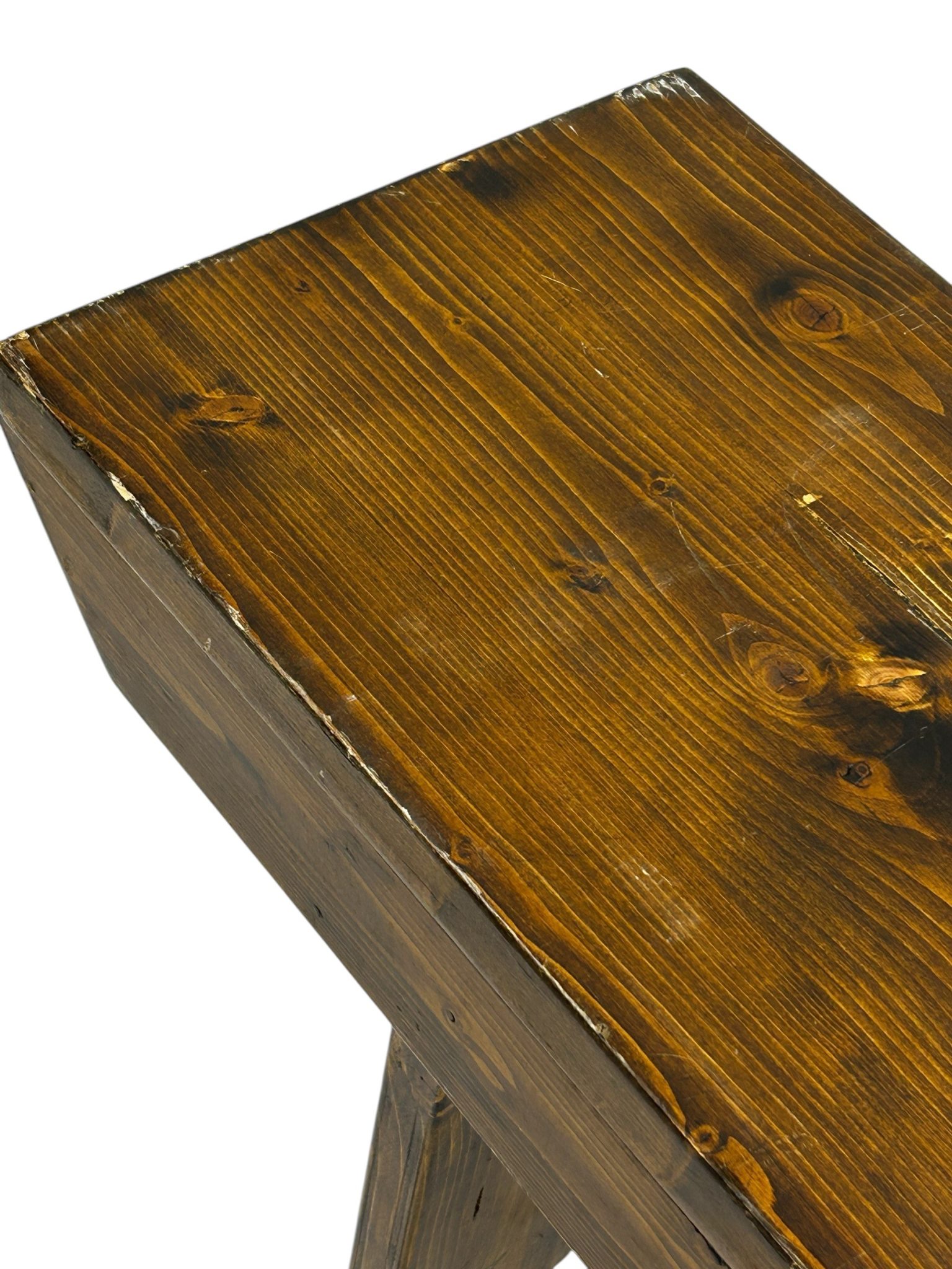Rustic Wooden Bench - Folding Legs - BE Furniture Sales
