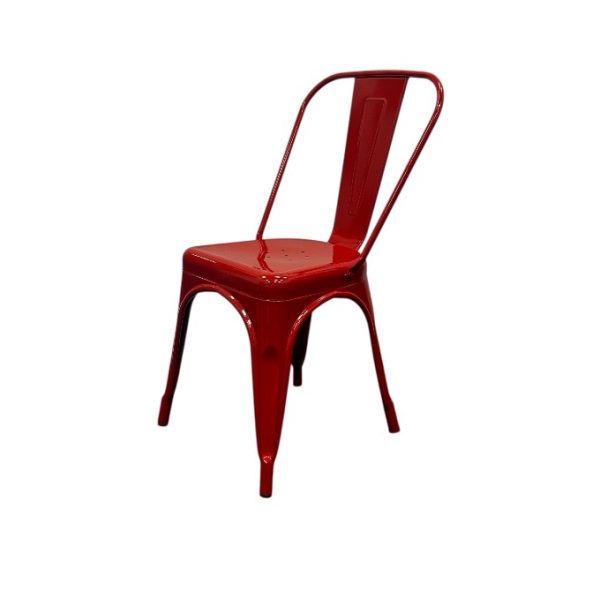 Red Metal Tolix Chairs - BE Furniture Sales