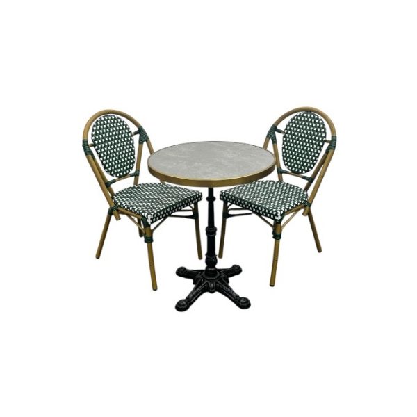 Green Paris Bistro Set - 2 Chairs & 1 Table - BE Furniture Sales