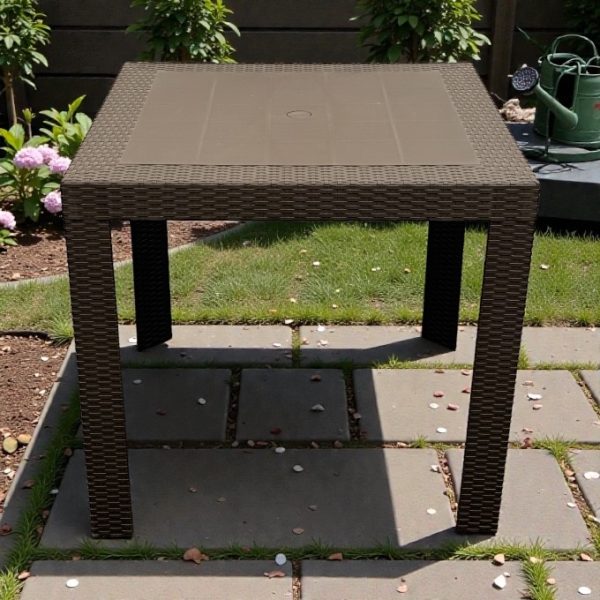 Brown Wicker Garden Table from BE Furniture Sales